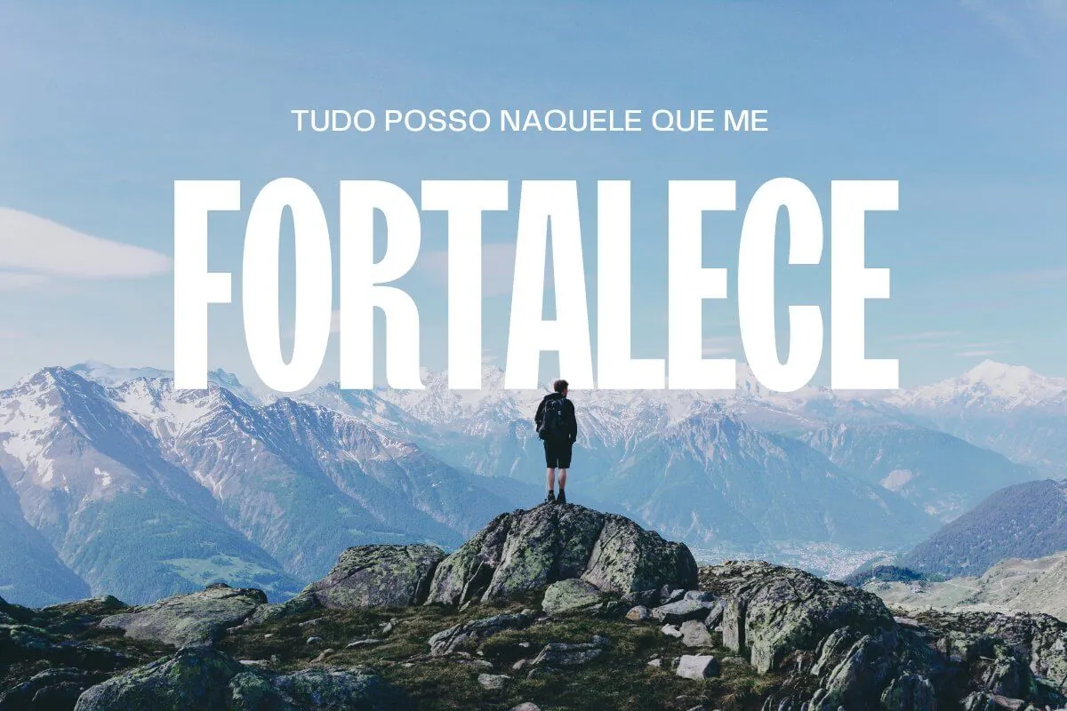 Versículo "tudo posso naquele que me fortalece"